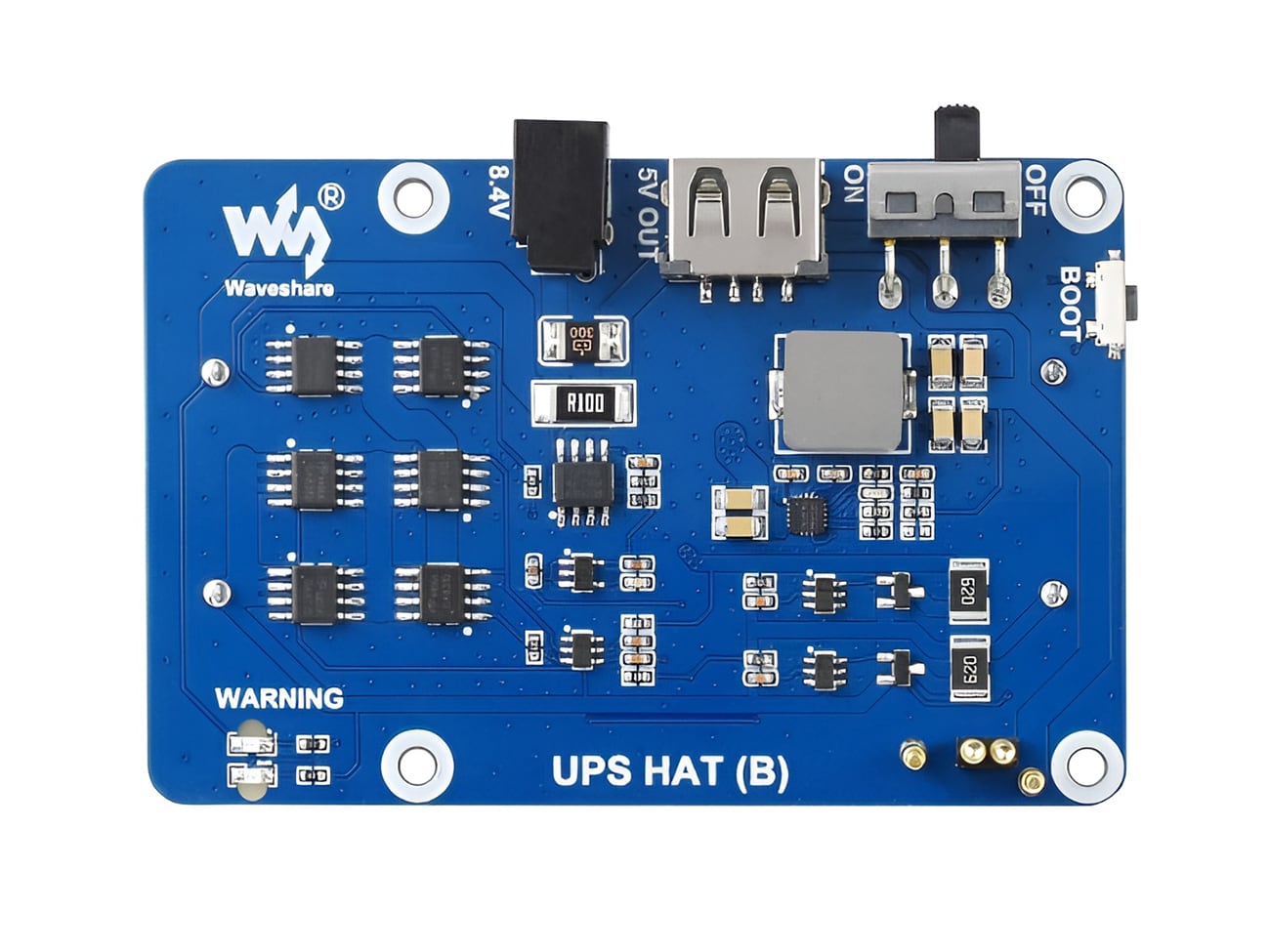 Waveshare UPS HAT (B) for Raspberry Pi, Supports 18650 Li-Ion Battery - Thingbits India