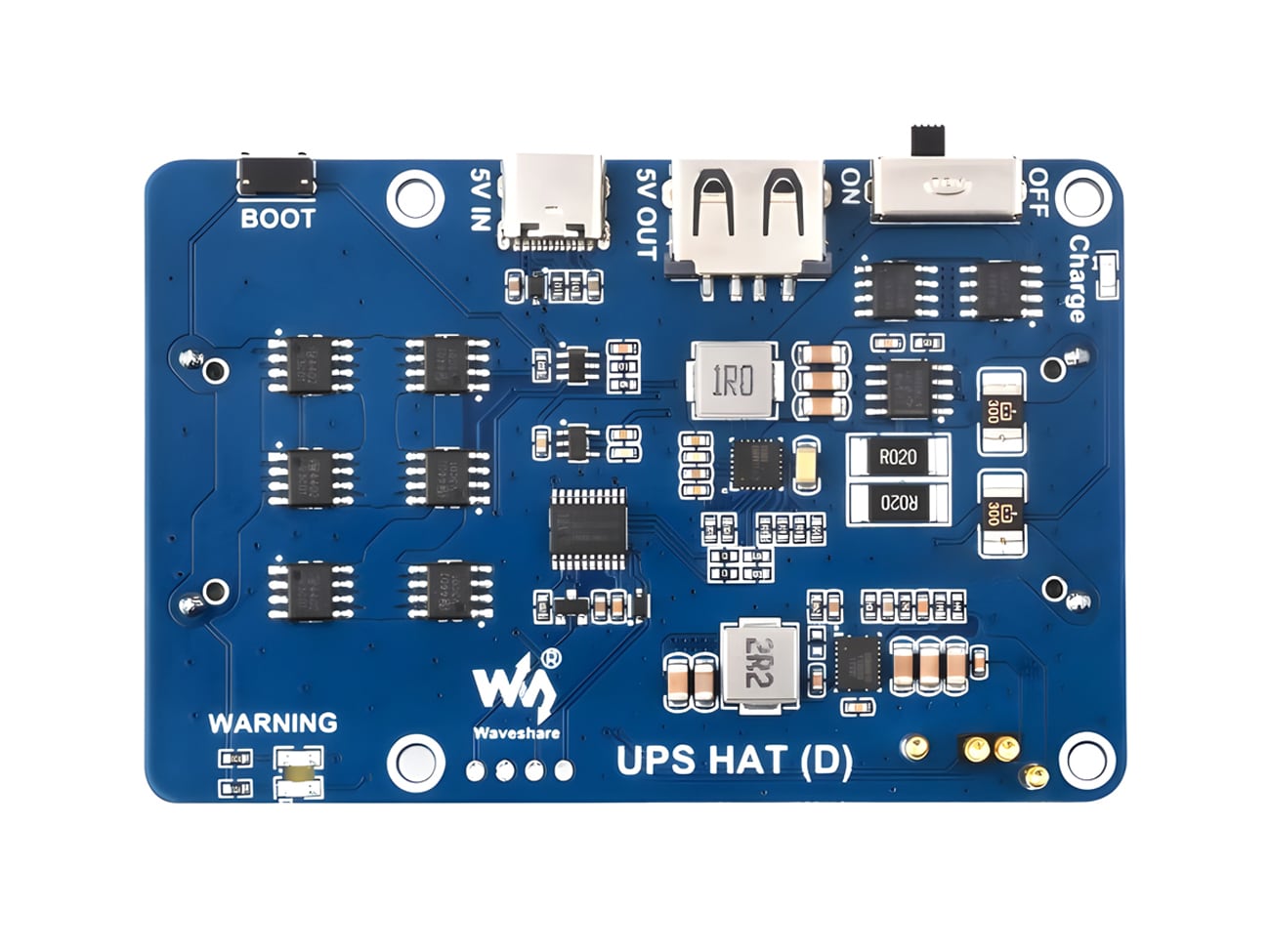 Waveshare UPS HAT (D) for Raspberry Pi, Supports 21700 Li-Ion Battery ...