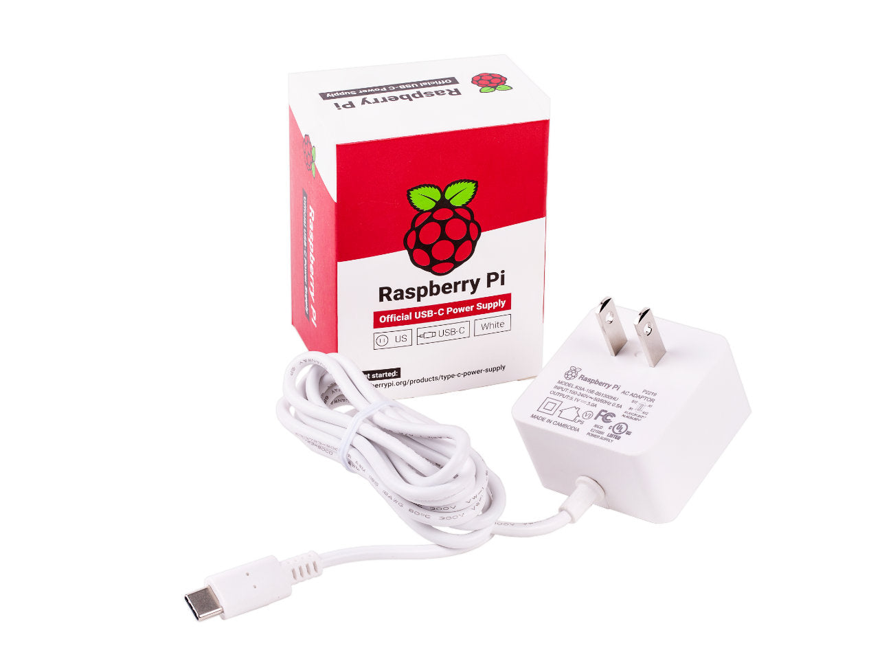 Raspberry Pi 4 Official 15W USB C Power Supply - Thingbits India