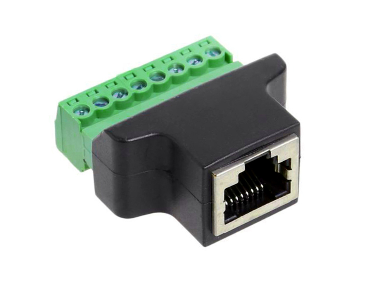 RJ45 Male Plug / Female Socket Connector Terminal Block - Thingbits India