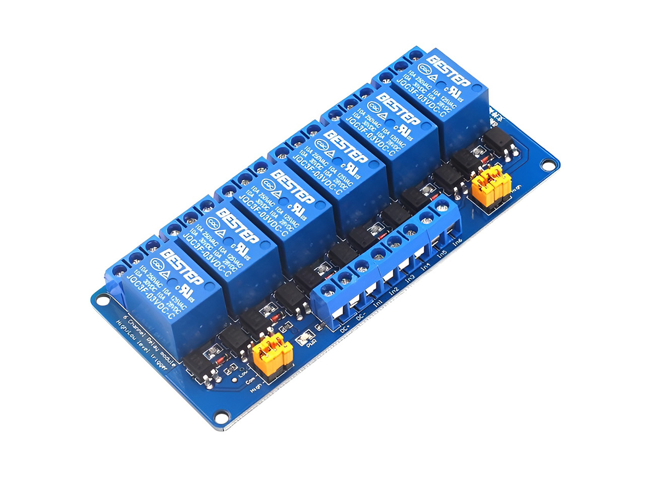 6 Channel 10A Relay Module - Thingbits India
